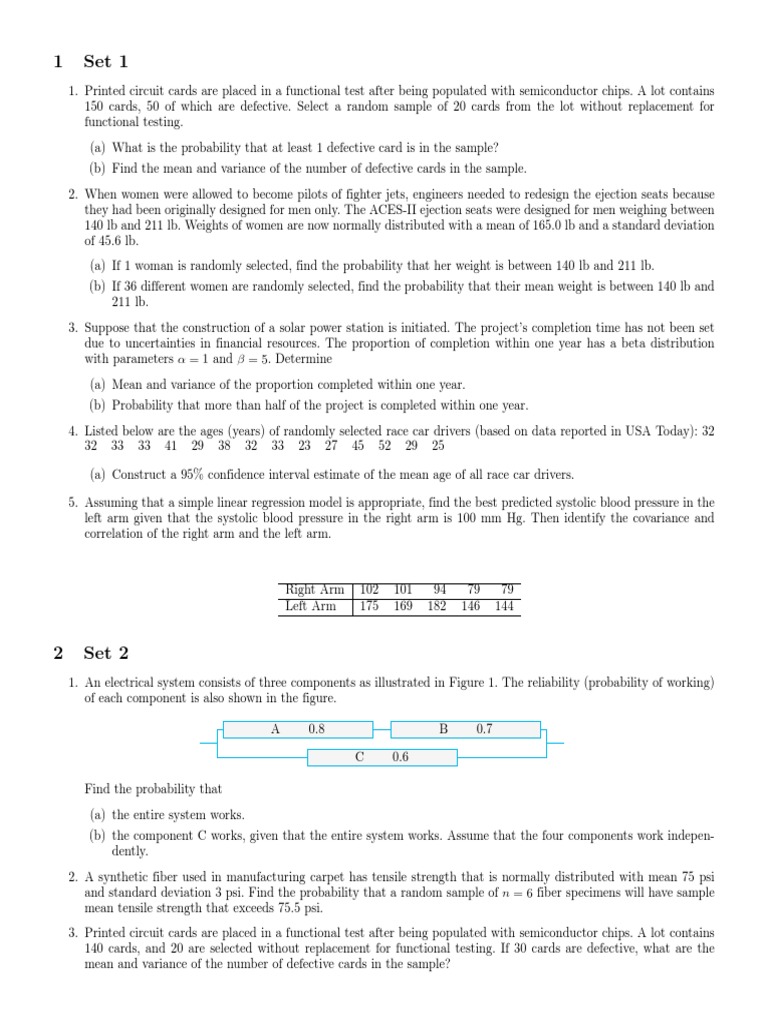 Applied Prob Final Practice Handout | PDF | Variance | Regression Analysis