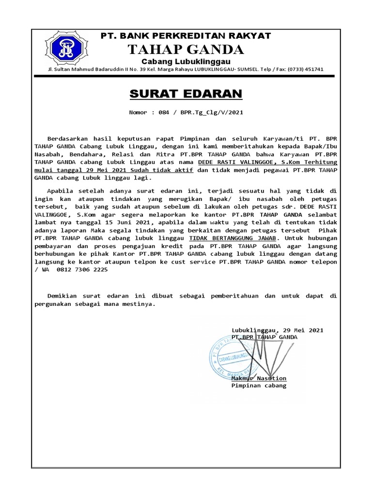 Surat Edaran | PDF