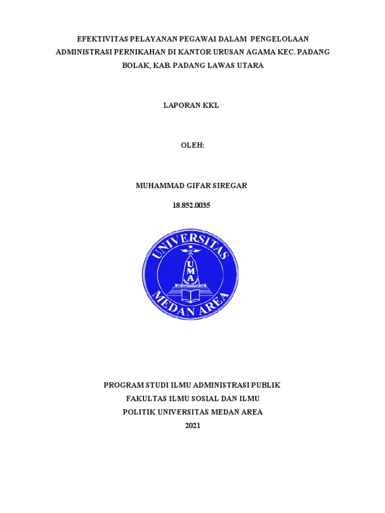 Laporan KKL Muhammad Gifar Siregar | PDF