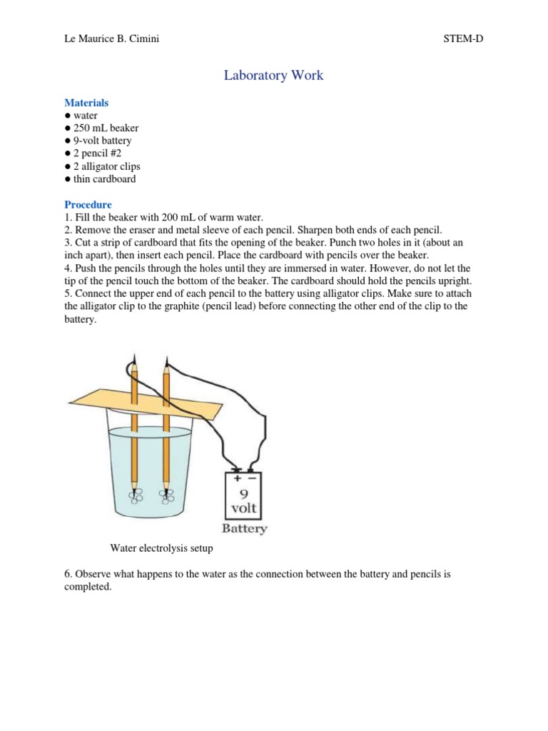 Laboratory Work | PDF | Chemical Compounds | Chemical Substances