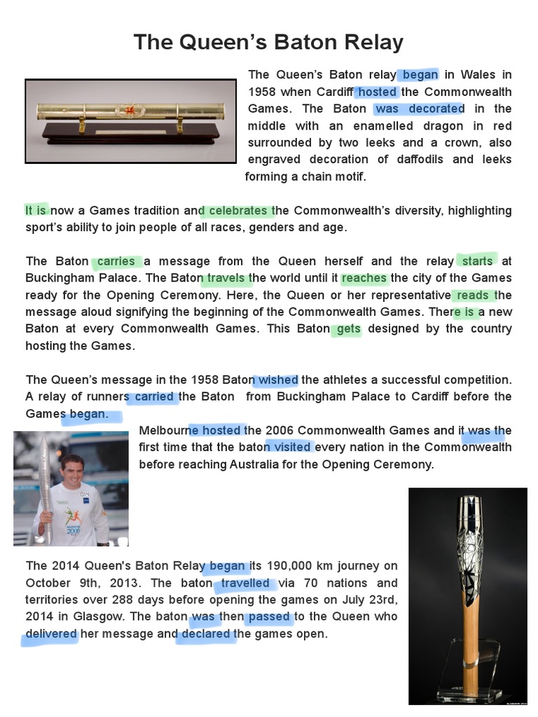 The Queen's Baton Relay | PDF | Elizabeth Ii | Sports