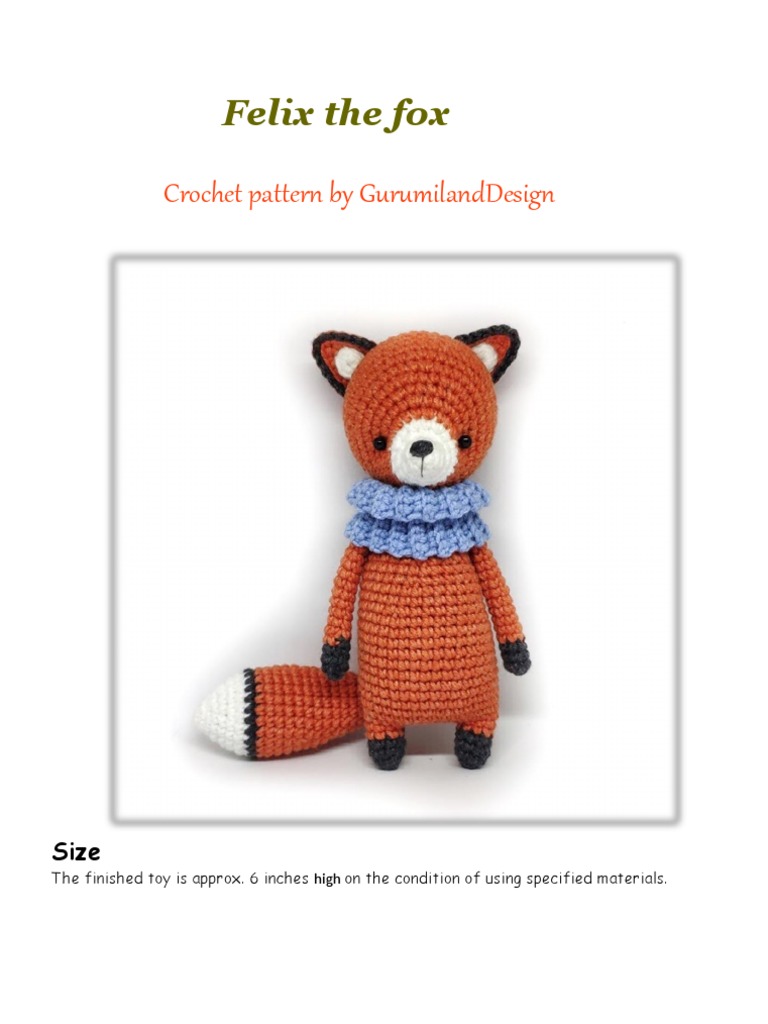 Felix The Fox - Clean.compressed | PDF | Crochet | Yarn