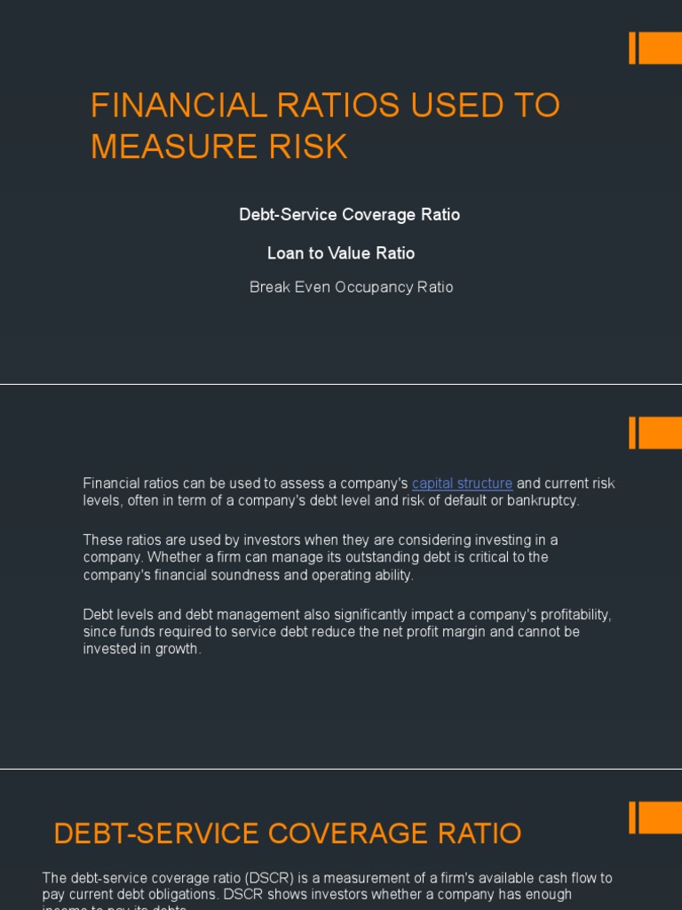 Financial Ratios Used To Measure Risk (My Report) | PDF | Loan To Value ...