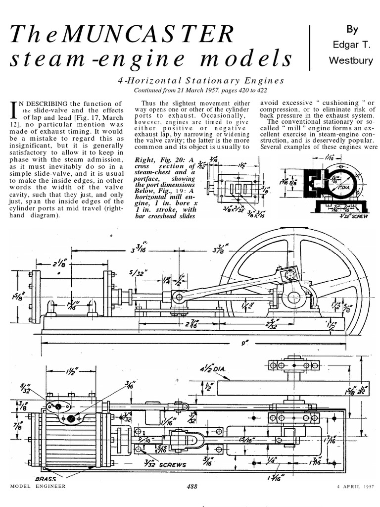 The Muncaster Steam-Engine Models: 4-Horizontal Stationary Engines ...