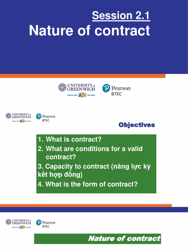 Nature of Contract: Session 2.1 | PDF | Legal Concepts | Contract Law