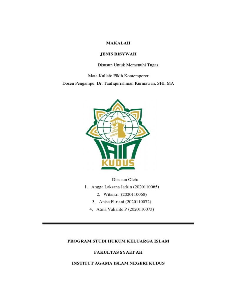 Jenis dan Pengertian Risywah dalam Hukum | PDF | Hukum