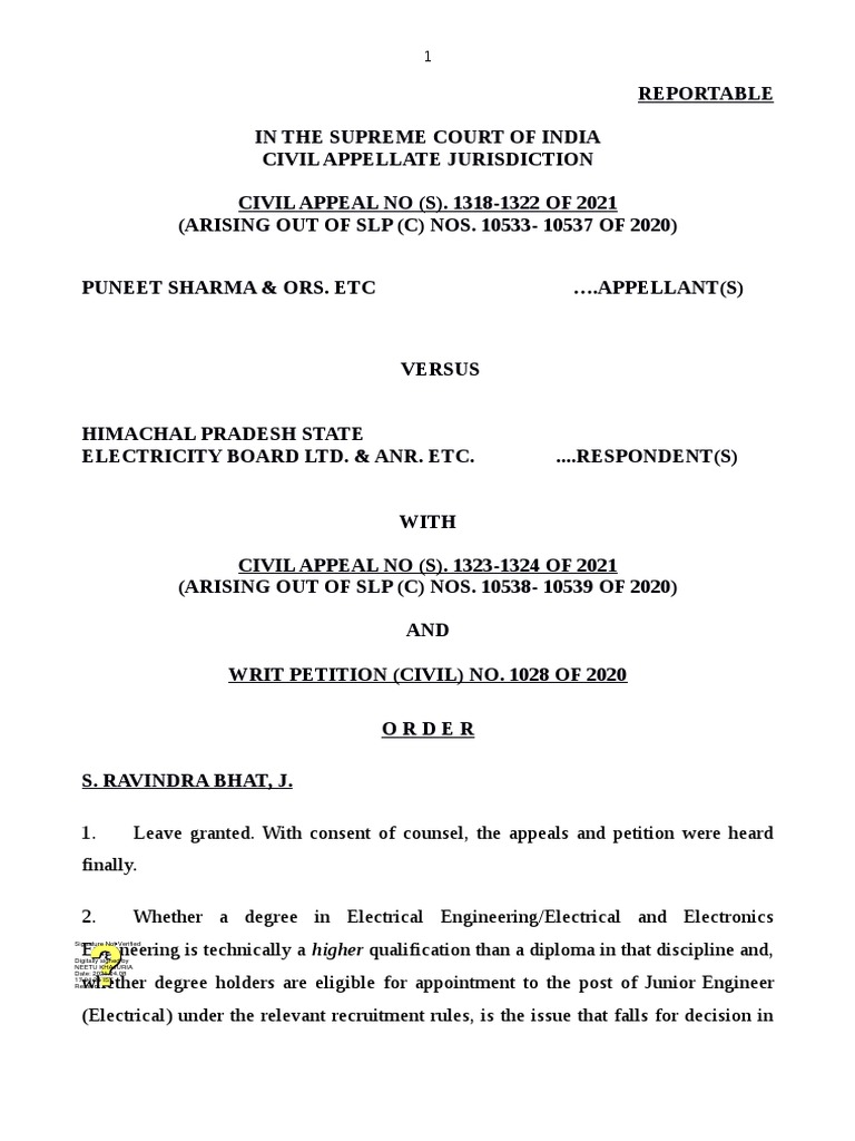 Court Order 2021 Supreme Court | PDF | Academic Degree | Diploma
