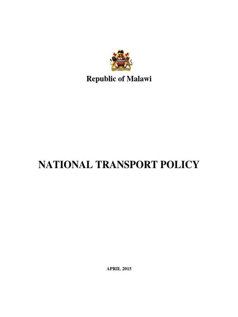 National Transport Policy April 2015 | PDF | Transport | Infrastructure