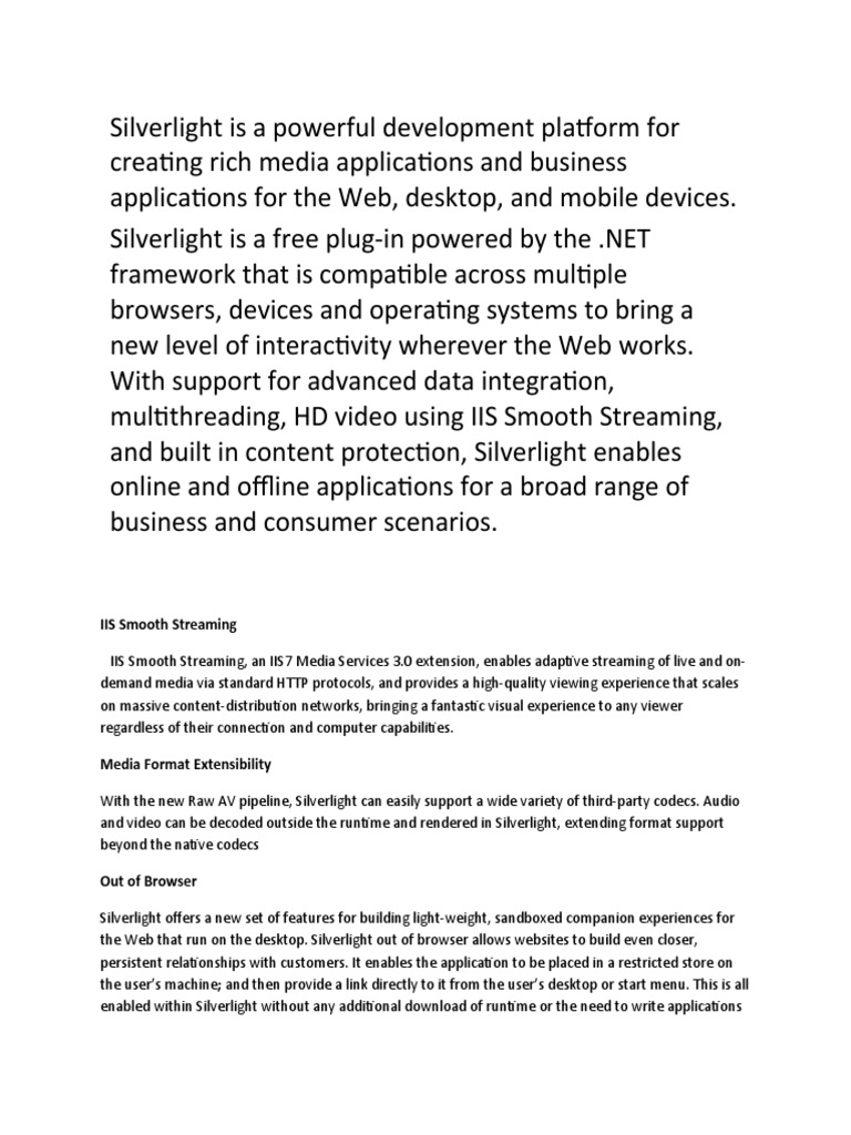 Silver Light | PDF | Extensible Application Markup Language | Microsoft Silverlight