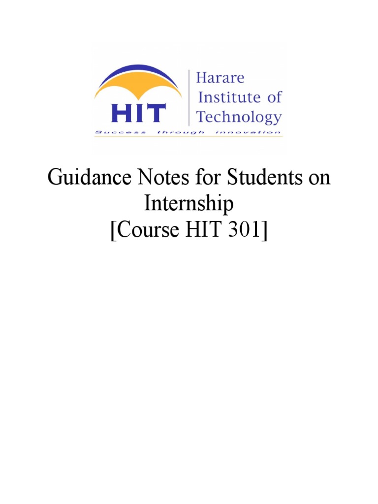 Internship Guidance Notes | PDF | Internship | Job Hunting