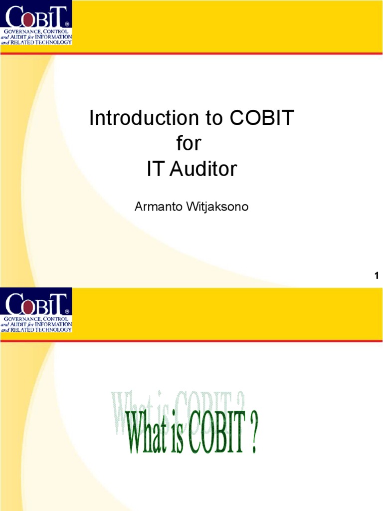 Introduction To COBIT | PDF | Cobit | Internal Audit