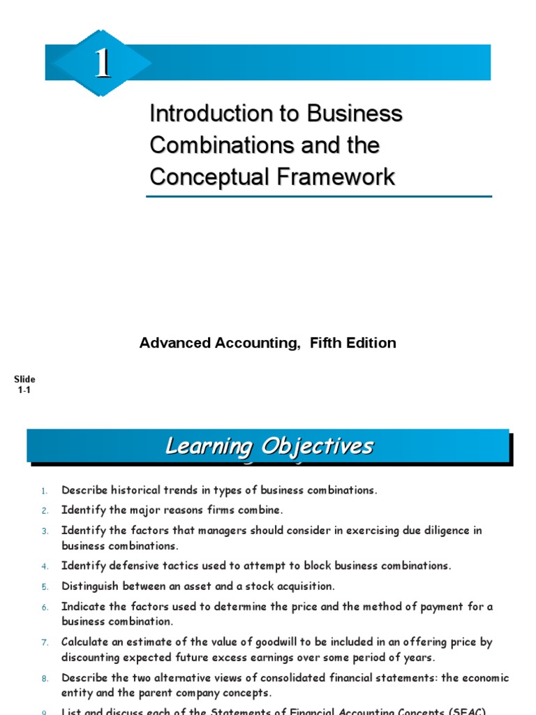 Introduction To Business Combinations and The Conceptual Framework ...