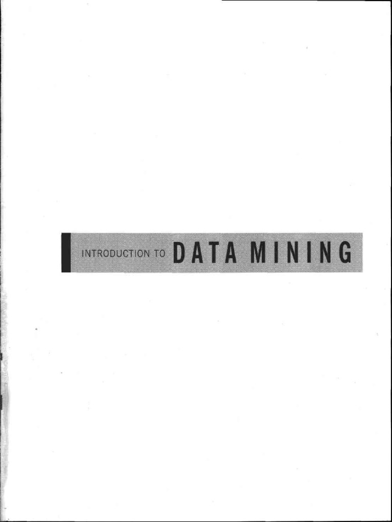 Introduction To Data Mining Pdf
