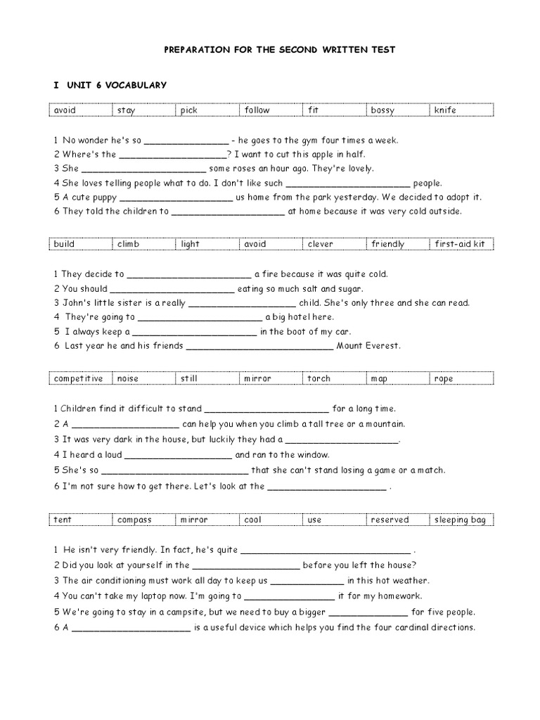 English Plus 2 - Vocabulary Practice | PDF