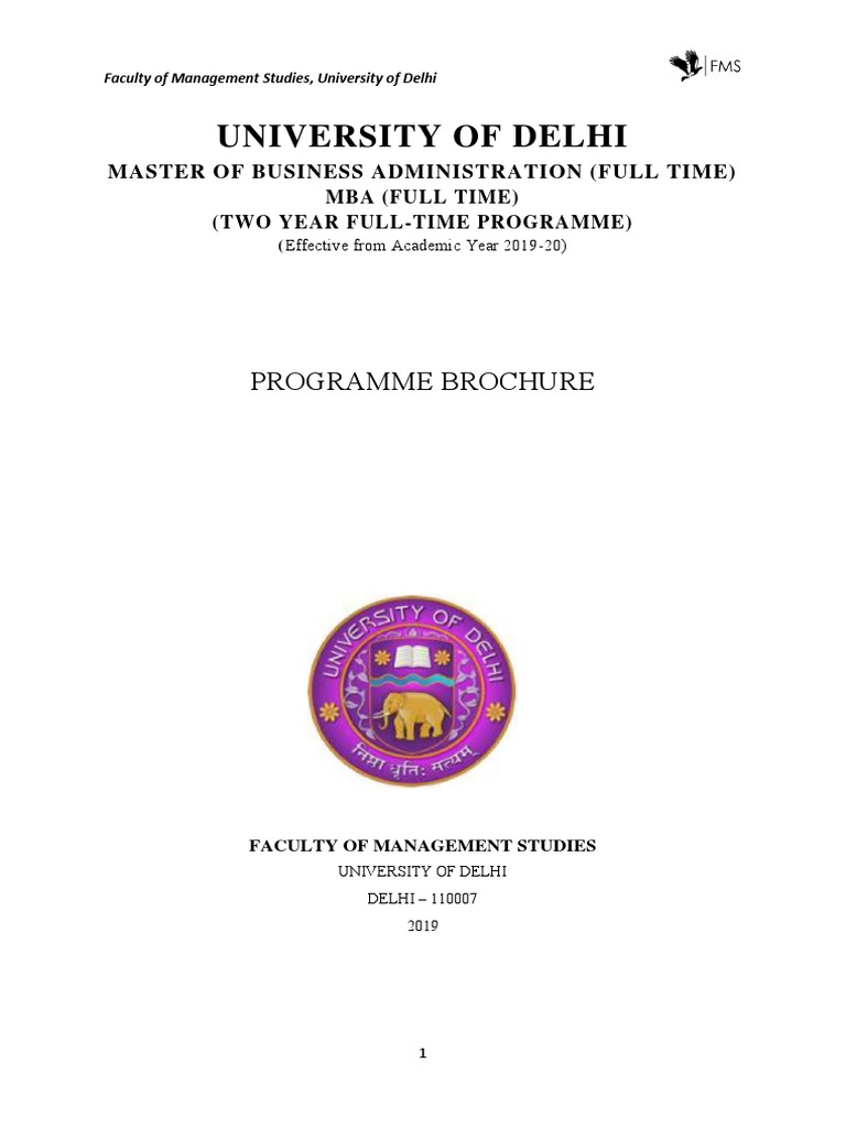 FMS Mba FT | PDF