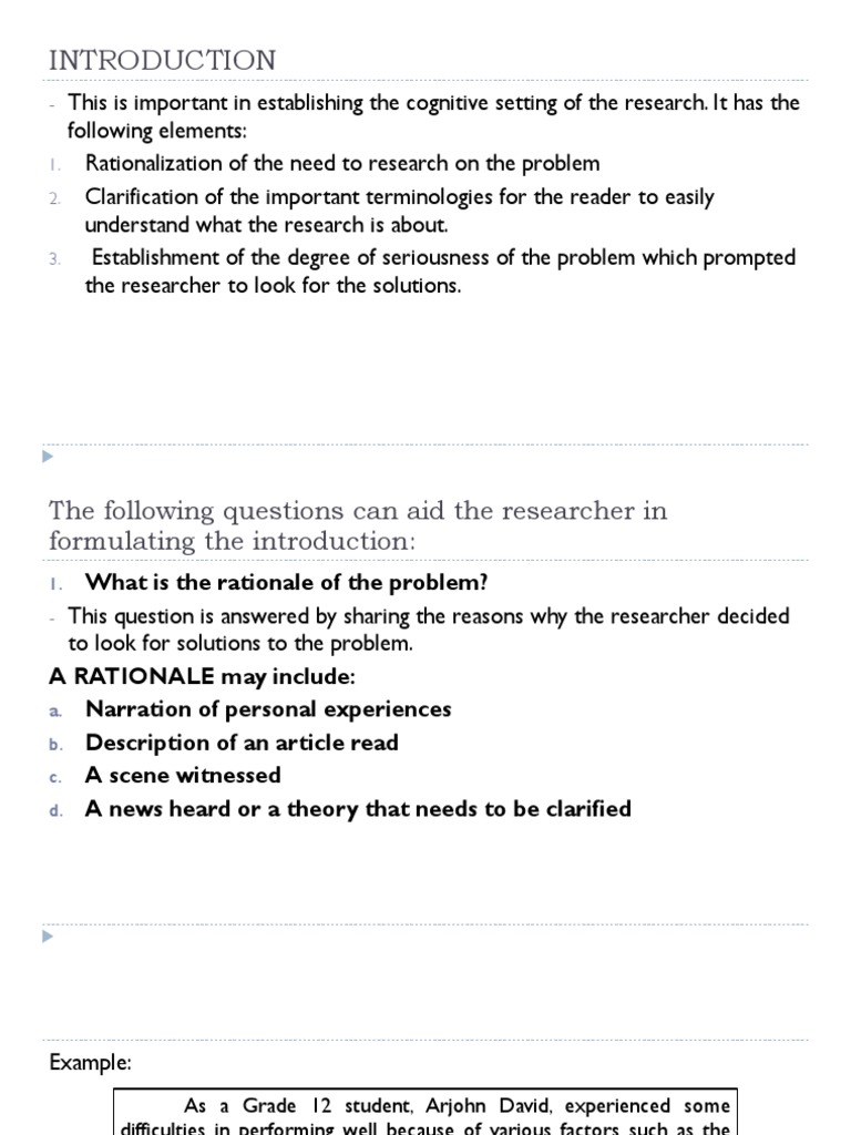 Formulating The Introduction of A Research Paper | PDF | Learning ...