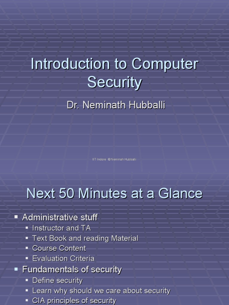 Introduction To Computer Security | Download Free PDF | Security Hacker ...