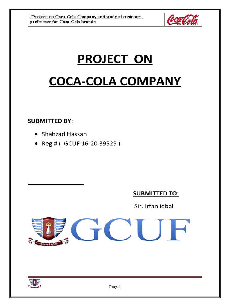 Coca-Cola Company Market Analysis Report | PDF | Pepsi | The Coca Cola ...