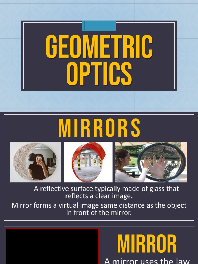 04 - Geometric Optics | PDF | Mirror | Optics