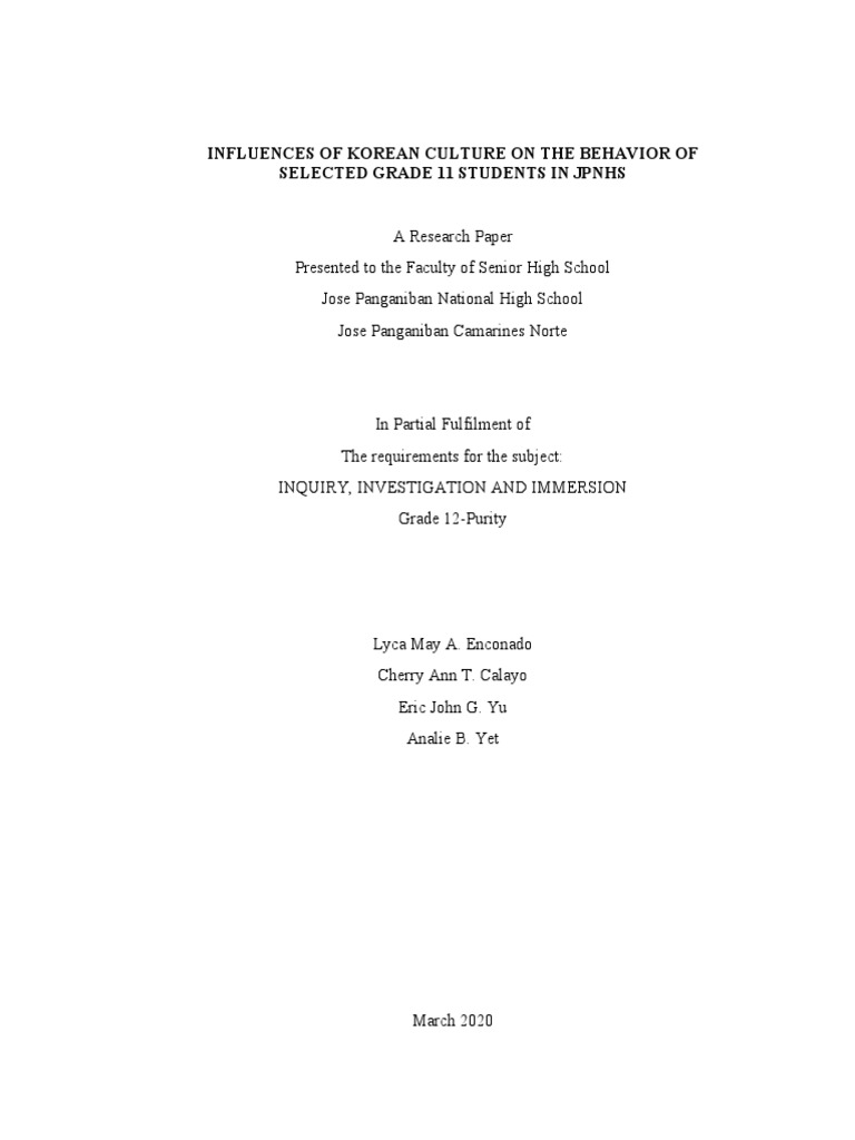 influences-of-korean-culture-on-the-behavior-of-selected-grade-11