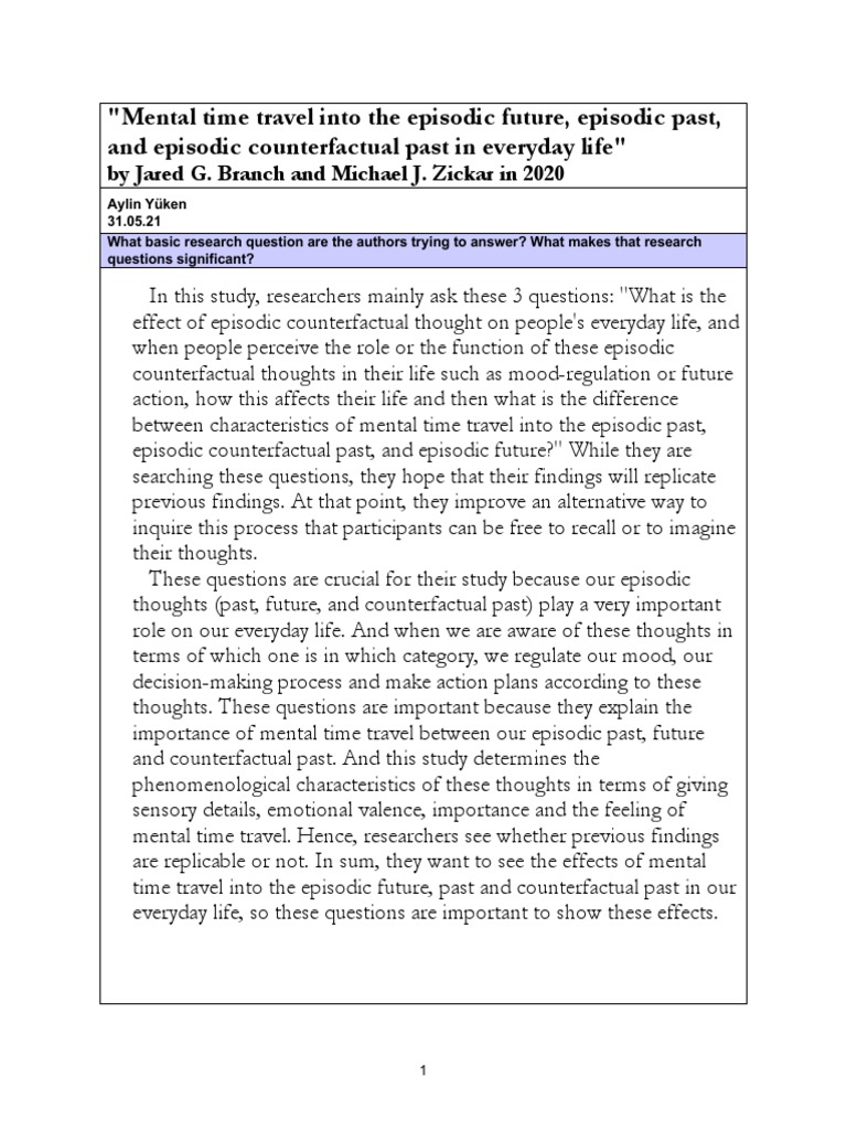 Memory Assignment Pdf Thought Memory