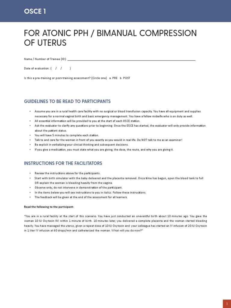 Bemonc - S-Cort - Osce 1, 2 and 3 | Download Free PDF | Childbirth ...