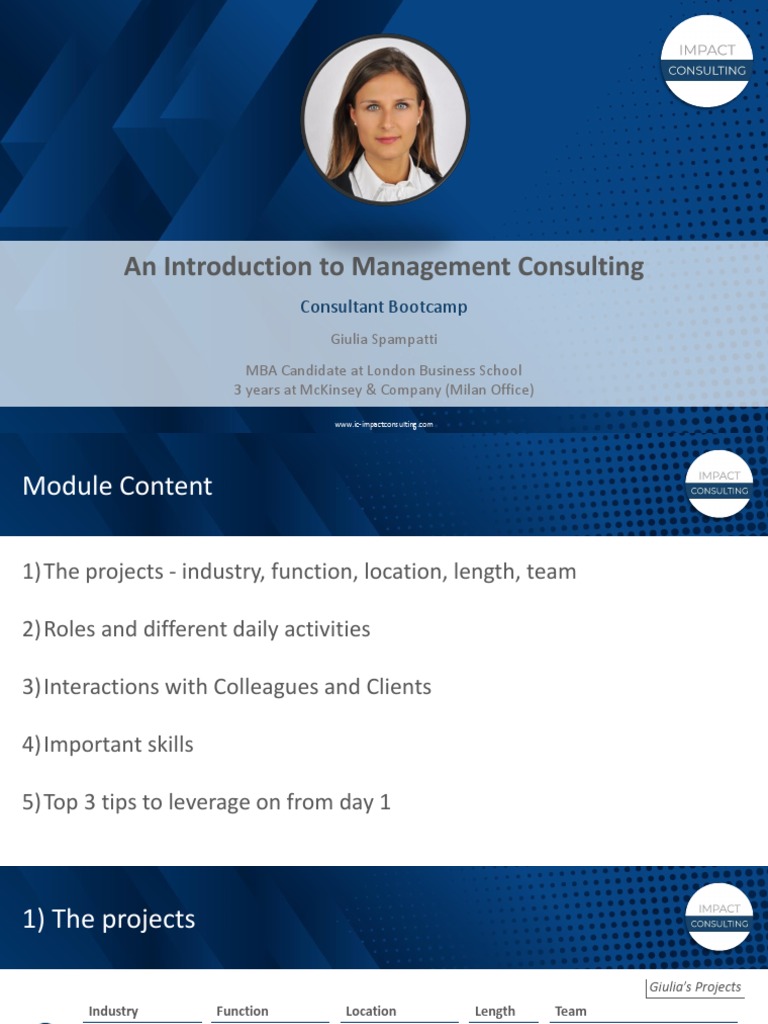 An Introduction To Management Consulting: Consultant Bootcamp ...