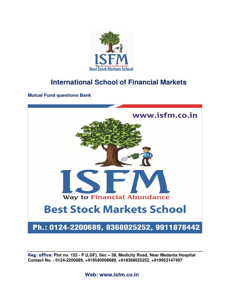 ISFM Mutual Fund Mock Test | PDF | Mutual Funds | Stocks