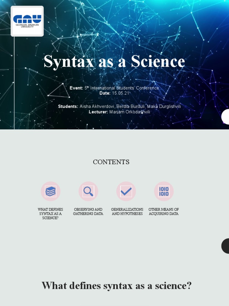 An Analysis of Syntax as a Science Through the Scientific Method | PDF ...