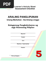 Q1 LE Araling Panlipunan 5 Lesson 5 Week 5 | PDF