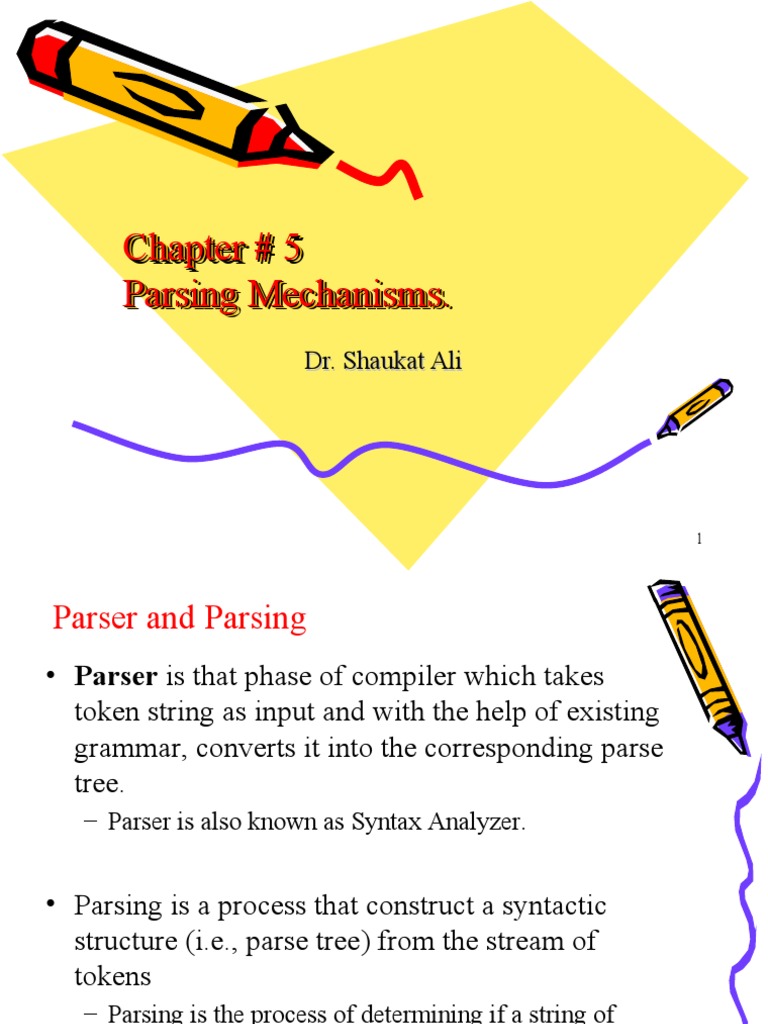 Chapter # 5 Parsing Mechanisms. Chapter # 5 Parsing Mechanisms | PDF | Parsing | Syntax (Logic)