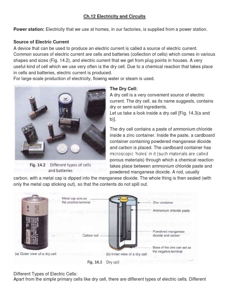 Ch.12 Electricity and Circuits Class 6 | PDF | Incandescent Light Bulb ...