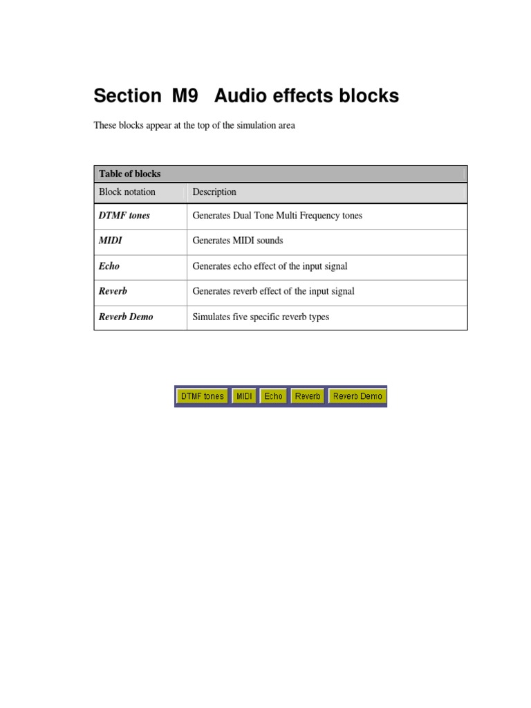 Section M9 Audio Effects Blocks | PDF | Pitch (Music) | Sampling ...