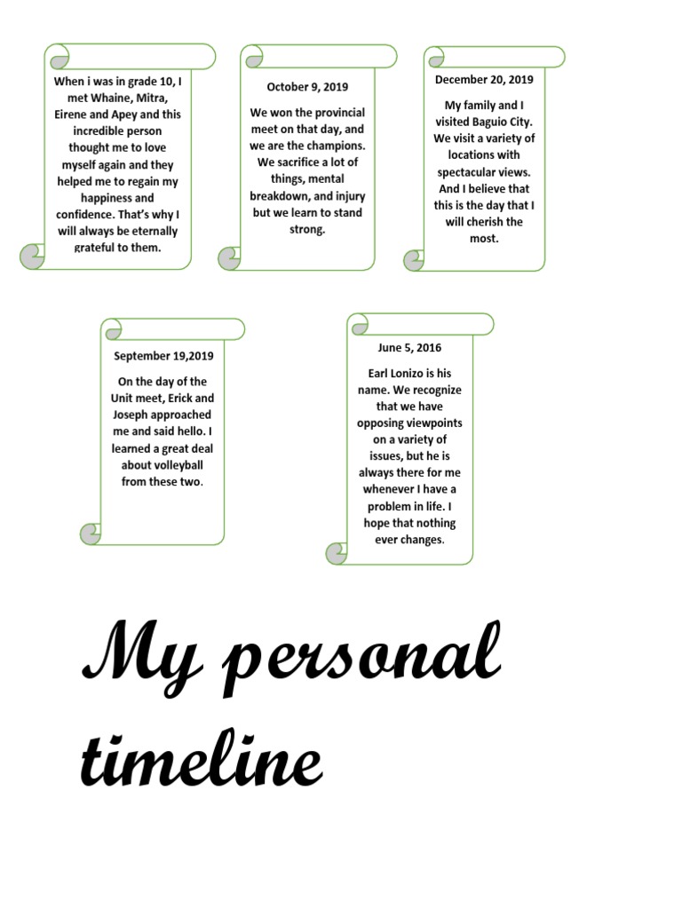 My Personal Timeline: Jas A | PDF
