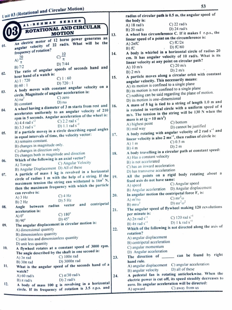 Circular Motion | PDF | Rotation Around A Fixed Axis | Acceleration