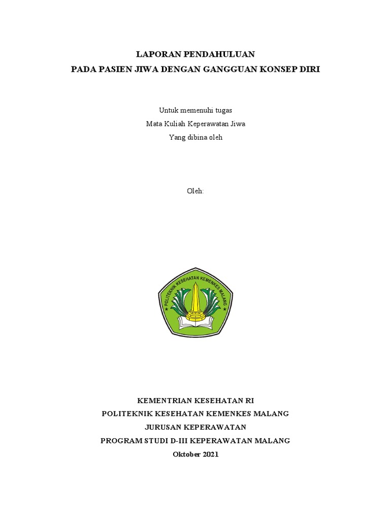 LP Kep. Jiwa Gangguan Konsep Diri Kel. 1 | PDF