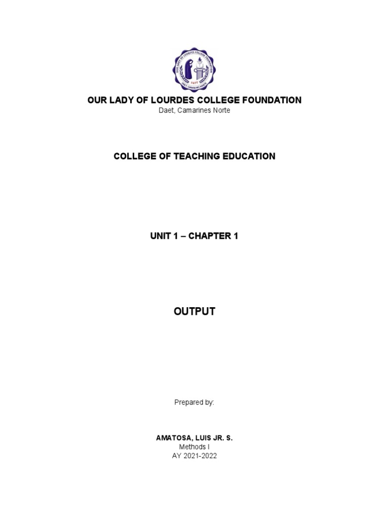 Educ 7 - Module 1 - Luis S. Amatosa Jr. | PDF | Learning | Emotions