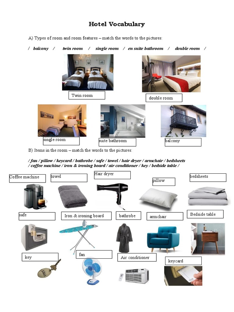 Hotel Vocabulary and Booking Dialogue: An Expert Guide to Hotel Room ...