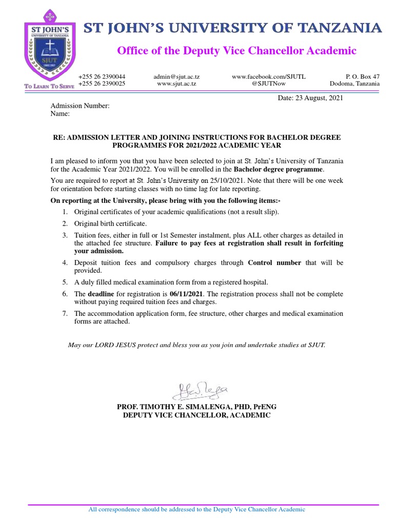 Office of The Deputy Vice Chancellor Academic | PDF | Bachelor's Degree ...