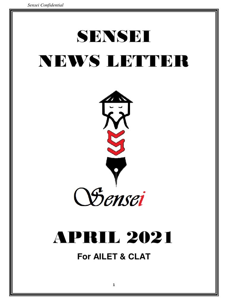 Sensei News Letter: For Ailet & Clat | PDF | Reserve Bank Of India ...