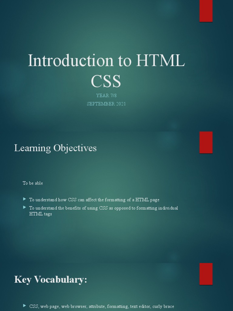 Introduction To Html Css Pdf Html Computer File Formats 