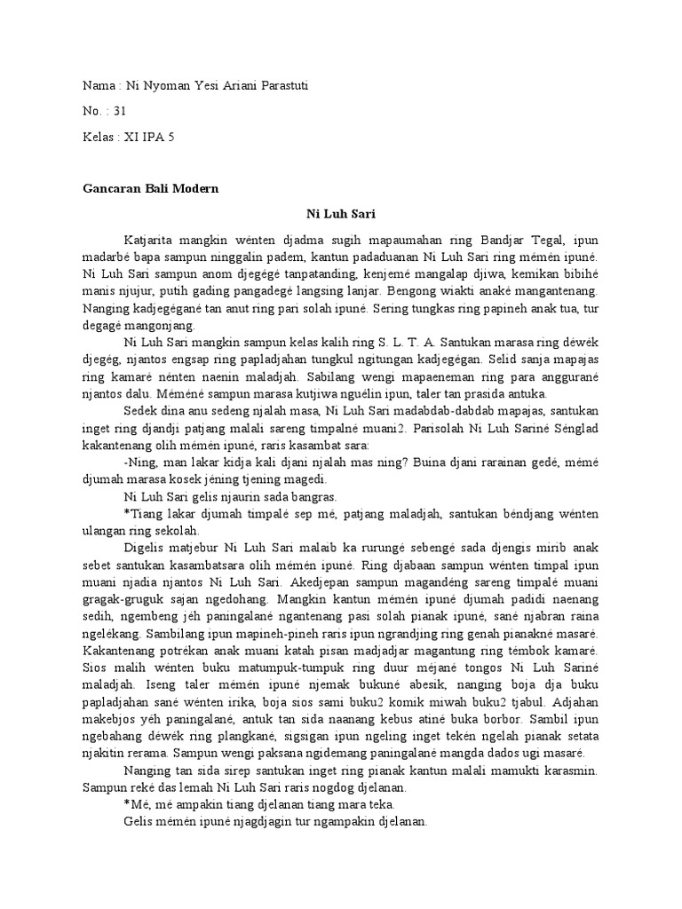 Gancaran Bali Modern | PDF