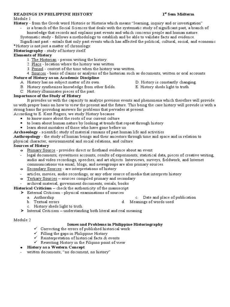 RPH Reviewer Midterm | PDF | Philippines