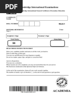 0606 Topical Past Papers | PDF