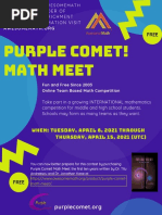 Purple Comet Math Meet | PDF