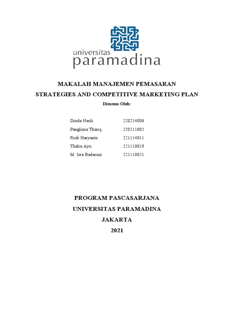 Makalah Bab 2 Manajemen Pemasaran | PDF