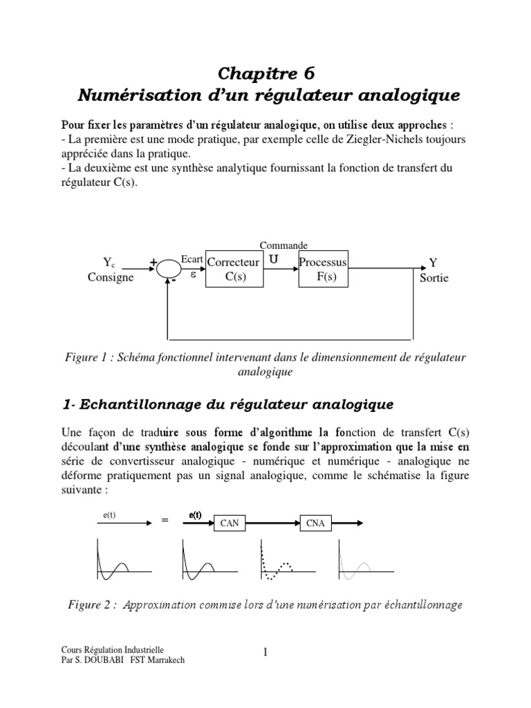 Numérisation des Régulateurs Analogiques | PDF | Automatisation ...