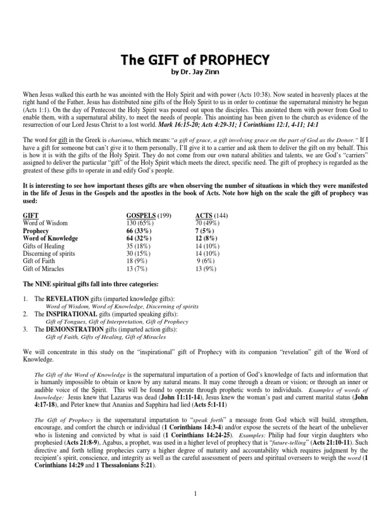 The Gift of Prophecy Notes | PDF | Spiritual Gift | Prophecy