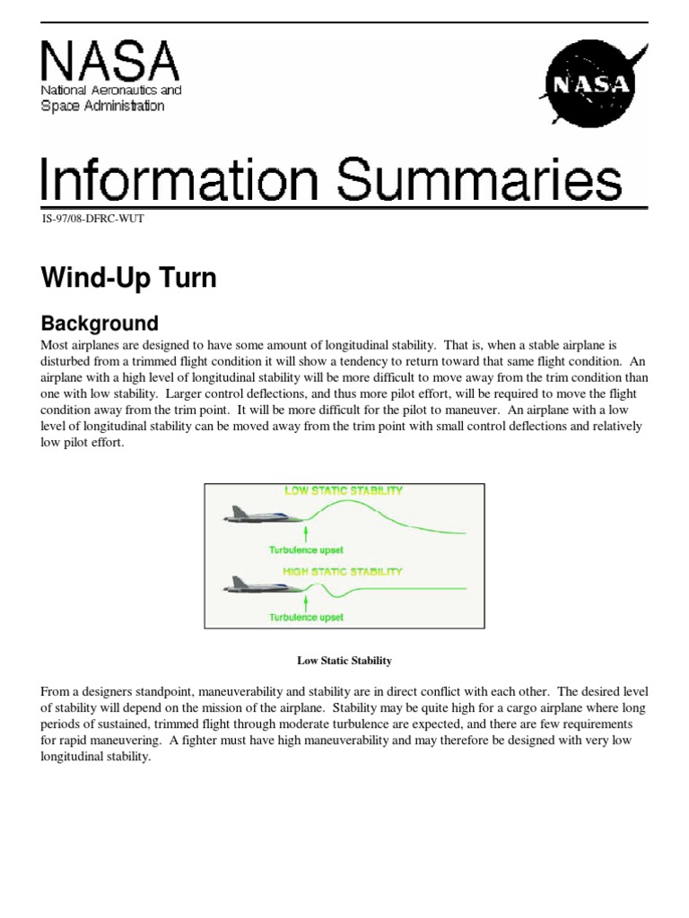 Wind-Up Turn Maneuver Analysis | PDF | Stall (Fluid Mechanics) | Airplane
