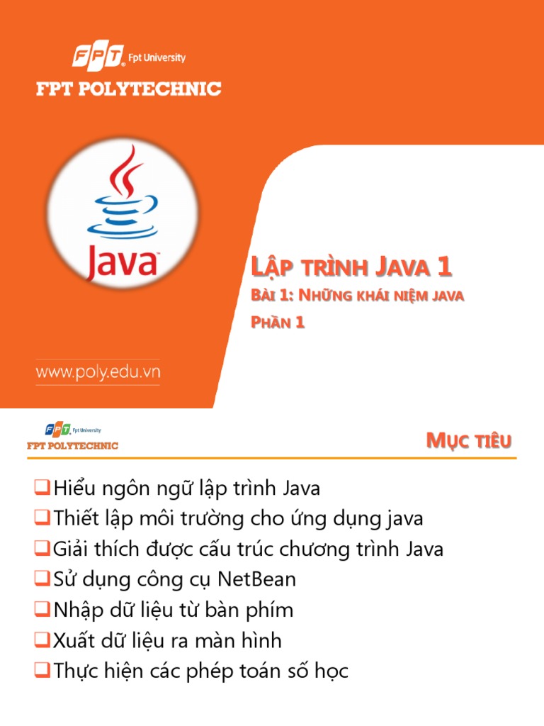 MOB1013-Slide 1 - Lam Quen Voi Java | PDF